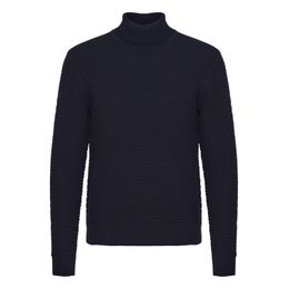Casual Friday Herren Strickfleece-Pullover "Strickpullover CFKARL structured roll neck knit", blau, Gr. XL, Obermaterial: 100% Baumwolle CO., Pullover