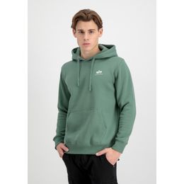 Herren Hoodie "Basic Hoodie SL", gr&uuml;n, Gr. L, Alpha Industries, Obermaterial: 80% Baumwolle, 20% Polyester, Sweatshirts