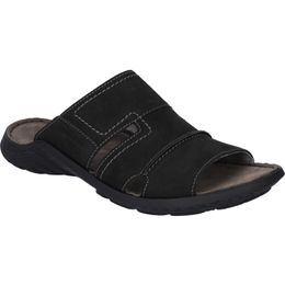 Josef Seibel Herren Sandale "Logan 38, schwarz", Gr. 46, schwarz, Obermaterial: 100% Rindsleder Leather cow., Schuhe
