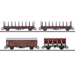 M&auml;rklin M&Auml;RKLIN Kinder G&uuml;terwagen "G&uuml;terwagen-Set - 46664"braun, Kunststoff, Metall, Modelleisenbahn-Fahrzeuge