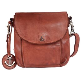 Harbour 2nd Damen Umh&auml;ngetasche "Iben", braun, Leder, unifarben, Taschen, Damen Handtasche, Schultertasche mit Anker-Anh&auml;ner