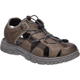 Josef Seibel Herren Sandale "Brendan 05, braun-kombi", Gr. 45, braun, Obermaterial: 80% Rindsleder Leather cow. 20% Textilmaterial TEXMAT., Schuhe