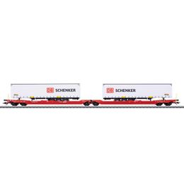 M&auml;rklin M&Auml;RKLIN Kinder G&uuml;terwagen "Doppel-Taschenwagen Sdggmrss 738 - 47470"wei&szlig;, Kunststoff, Metall, Modelleisenbahn-Fahrzeuge