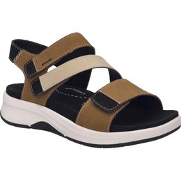 Josef Seibel Damen Sandale "Estelle 06, castagne-kombi", Gr. 37, braun, Obermaterial: 100% Rindsleder Leather cow., Schuhe