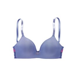 Lascana Damen Bralette-BH "BH ohne B&uuml;gel, Schalen-BH, Maria", Gr. 85blau, pink, Microtouch, Obermaterial: 73% Polyamid, 18% Polyester, 9% Elasthan,