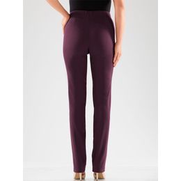 Classic Basics Damen Stretch-Hose, rot, Gr. 18, unifarben, 64% Polyester, 34% Viskose, 2% Elasthan, Hosen