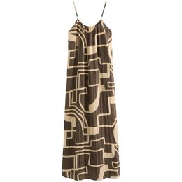 next Kleid Damen Gr&ouml;&szlig;e 34 hellbeige / braun Winterkleid