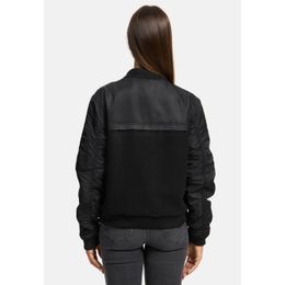 Navahoo Damen Bomberjacke "Willstehaben 14", schwarz, Gr. XS, Obermaterial 1: 90% Polyacryl, 8% Viskose, 2% Elasthan; Obermaterial 2: 100% Nylon;