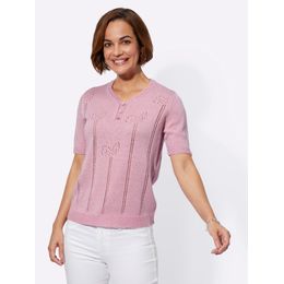 Classic Basics Damen V-Ausschnitt-Pullover "Pullover", rosa, Gr. 38, unifarben, 100% Polyacryl, Pullover