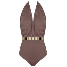 SEA ME SWIM Badeanzug 'ST. TROPEZ Gold Edition' Damen Gr&ouml;&szlig;e XL dunkelbraun