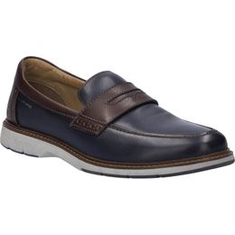 Josef Seibel Herren Slipper "Stuart 08, ocean-kombi", Gr. 46, blau, Obermaterial: 100% Rindsleder Leather cow., Schuhe