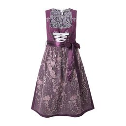 Ulla Popken Kleid Damen Gr&ouml;&szlig;e 52 aubergine / wei&szlig; Winterkleid