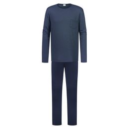 Mey Pyjama lang 'Bennison' Herren Gr&ouml;&szlig;e M blau