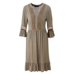Aniston CASUAL Kleid Damen Gr&ouml;&szlig;e 44 taupe Winterkleid