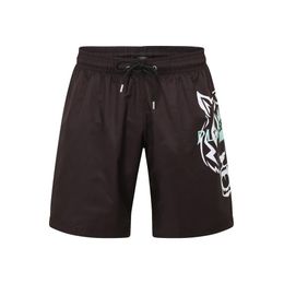 Plein Sport Board Shorts 'Tiger' male Black size XXL