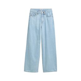 Weite Jeans Tom Tailor, M&auml;dchen, Gr. 128, N-Gr, blau (clean bleached blau), Denim/Jeans, Obermaterial: 100% Baumwolle. Futter: 100% Baumwolle, normal, Jeans, im 5-Pocket-Style