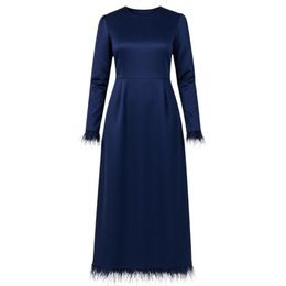 fashionshowcase Abendkleid 'Feather Grace' Damen Gr&ouml;&szlig;e 46 navy Winterkleid