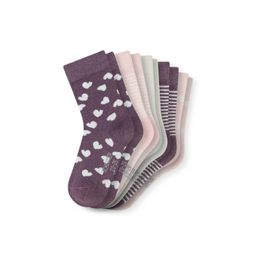 Schiesser Kinder Kurzsocken "Socken Legwear Kids 5er Pack", Gr. 23, lila, Obermaterial: 75% Baumwolle CO. 24% Polyamid PA. 1% Elasthan EL., Socken