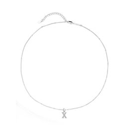 Hey Happiness Necklace 'Letter X' female Silver size Onesize
