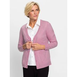 CLASSIC Damen Cardigan, rosa, Gr. 40, unifarben, 100% Polyacryl, Strickjacken
