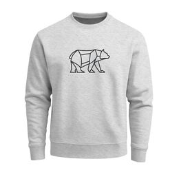 Neverless Sweatshirt 'B&auml;r Lineart Polygon' male Grey size M