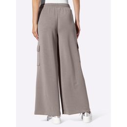 Heine Damen Jerseyhose, beige, Gr. 50, unifarben, 50% Modal, 44% Polyester, 6% Elasthan, Hosen