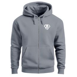 Neverless Sweatjacke 'Anarchy Gym' Herren Gr&ouml;&szlig;e 5XL grau