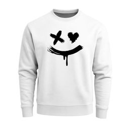 Neverless Sweatshirt 'Creepy Smile' male White size XL