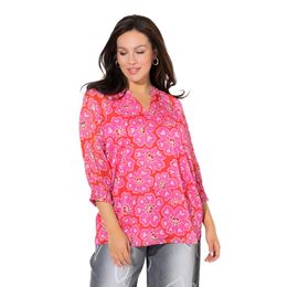 Ulla Popken Bluse Damen Gr&ouml;&szlig;e M/L pitaya / magenta / pastellpink