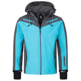 Rock Creek Funktionsjacke Herren Gr&ouml;&szlig;e S rauchblau / aqua / grau / schwarz