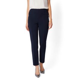 select! By Hermann Lange Damen Stretch-Hose "Lea", blau, Gr. 40, SELECT BY HERMANN LANGE, unifarben, Web, Obermaterial: 96% Polyester, 4% Elasthan, Hosen, mit B&uuml;gelfalte und