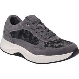 Josef Seibel Damen Sneaker "Elli 04, asphalt-kombi", Gr. 40, grau, Obermaterial: 80% Rindsleder Leather cow. 20% Textilmaterial TEXMAT., Schuhe