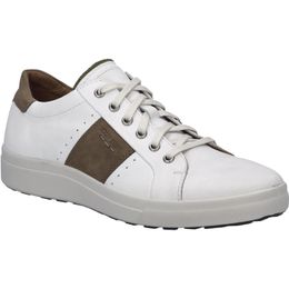 Josef Seibel Herren Sneaker "Maddox 04, weiss-taupe", Gr. 45, wei&szlig;, Obermaterial: 100% Rindsleder Leather cow., Schuhe
