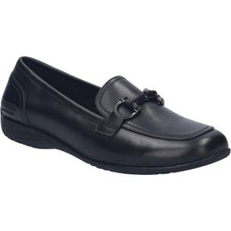 Josef Seibel Damen Ballerina "Fenja 34, black-black", Gr. 37, schwarz, Obermaterial: 100% Rindsleder Leather cow., Schuhe