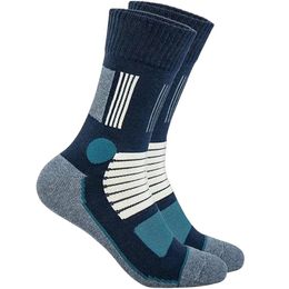 Footnote Athletic Socks 'Footnote Wandersocken - ergonomische Spezialzonen, hoher Tragekomfort - 3 Paar' male Blue size 39-42