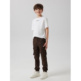 name it Jungen Cargohose "NKMRYAN &ndash; f&uuml;r Jungen mit verstellbarem Bund und Stretchkomfort"delicioso, Gr. 164, unifarben, Twill, Obermaterial: 98%