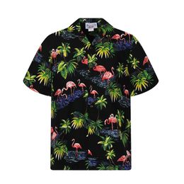 Pacific Legend Button Up Shirt 'Flamingo' male Black size M