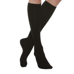 RELAXSAN Damen St&uuml;tzkniestr&uuml;mpfe "RelaxSan "W&auml;rme-St&uuml;tzkniestrumpf", 18-22 mmHg, abgestufte Kompression", M, schwarz, Obermaterial: 45% Wolle, 31%