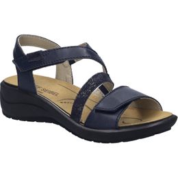 Josef Seibel Damen Sandale "Annecy 12, dunkelblau-kombi", Gr. 41, blau, Obermaterial: 100% Rindsleder Leather cow., Schuhe