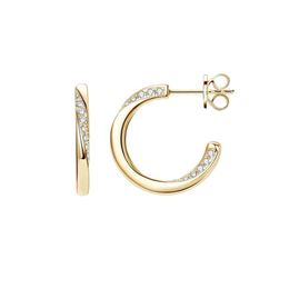 Rougemont Jewellery Earrings 'Creolen Moissanit' female Gold size One Size