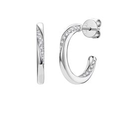 Rougemont Jewellery Earrings 'Creolen Moissanit' female Silver size One Size