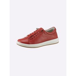 Andrea Conti Damen Sneaker, Gr. 41, rot, Glattleder, Leder, Rindsleder, Schuhe