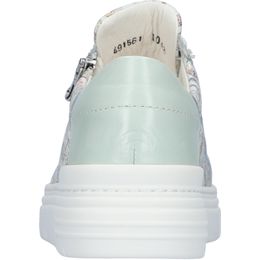Waldl&auml;ufer WALDL&Auml;UFER Damen Plateausneaker "H-TAMIRA", Gr. 6,5sanftes wei&szlig;, mint multi, Nappaleder, Nubukleder, gebl&uuml;mt, metallic, Schuhe, Schn&uuml;rschuh,