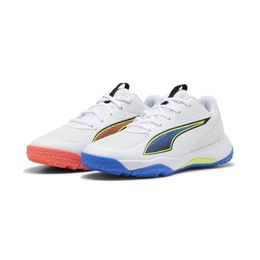Puma Sportschuh 'Accelerate 4 Game On' M&auml;dchen Gr&ouml;&szlig;e 38 blau / gelb / orange / wei&szlig;
