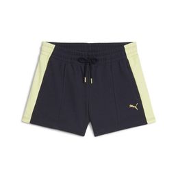 Puma Sportshorts 'T7' Damen Gr&ouml;&szlig;e M marine / hellgelb