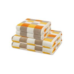 Ross Towel 'Cashmere feeling Karo' female Orange size One Size