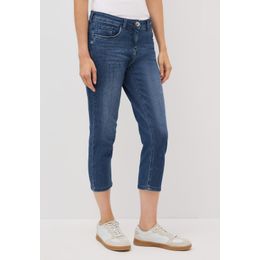 Cecil Damen Comfort-fit-Jeans, blau, Gr. 36, unifarben, Jeans, 95% Baumwolle, 3% Elastomultiester, 2% Elasthan, Jeans, Middle Waist