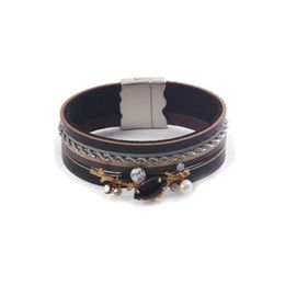 Collezione Alessandro Armband 'Kaya' Damen Gr&ouml;&szlig;e 20 cm schwarz