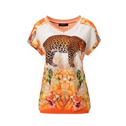 Aniston CASUAL Bluse Damen Gr&ouml;&szlig;e M braun / orange / wei&szlig;
