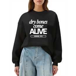 Gorhey Sweatshirt 'Women's Casual Printed Sweatshirts, Long Sleeve Loose Pullover Top' female Black size XS